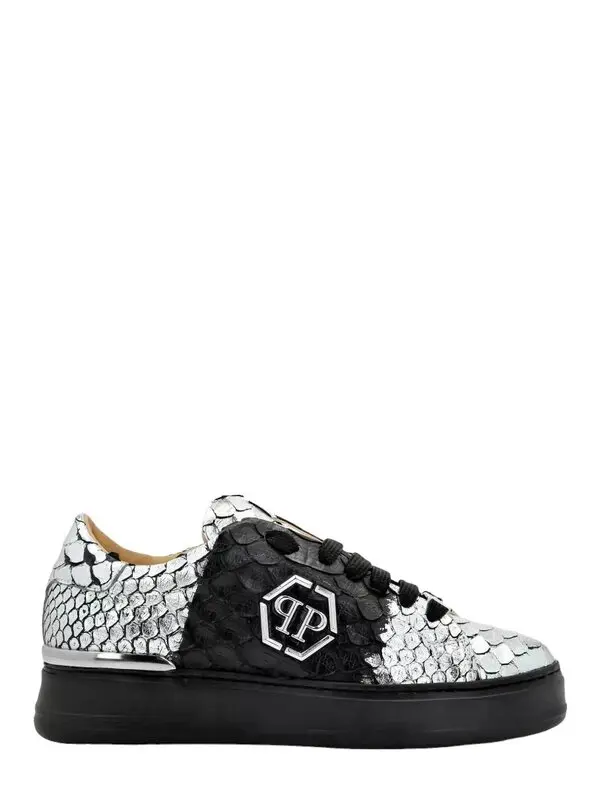 Philipp Plein Python-effect Sneakers - Silver