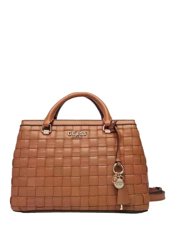 Guess Sandy Woven Tote - Brown