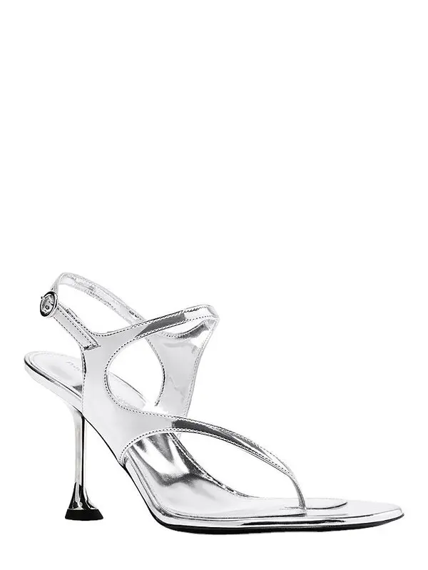 Proenza Schouler Tee 85 Thong Sandals - Silver