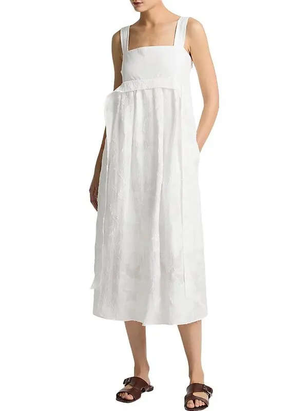 Vince Textured Midi Dress - Off White