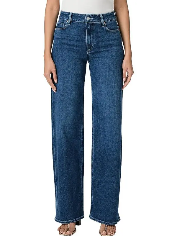 Paige Anessa High-rise Wide-leg Jeans - Venetian Breeze