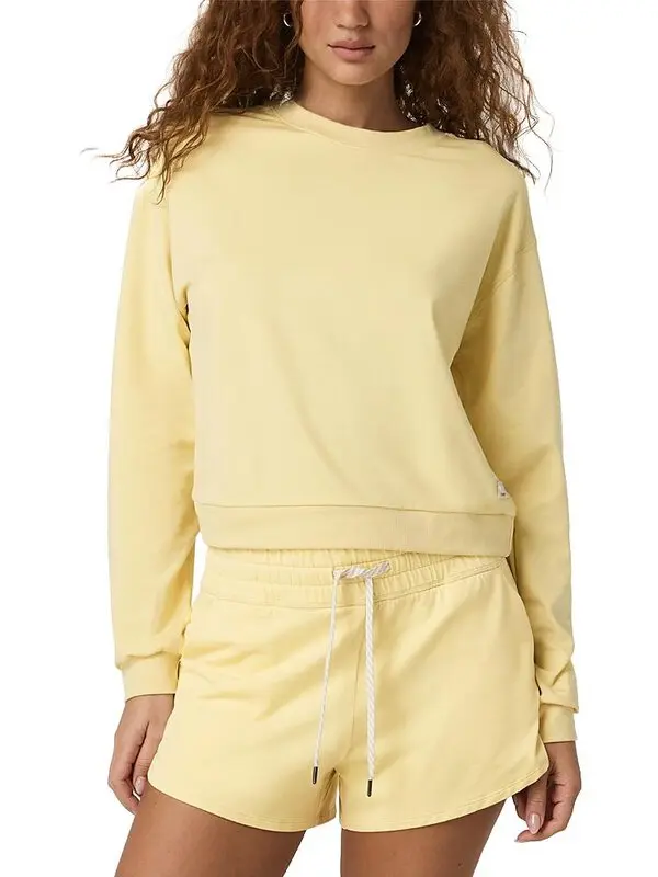 Vuori Halo Modern Crewneck Sweatshirt - Lemon Snap