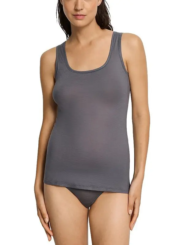 Hanro Ultralight Round Neck Tank - Mercury