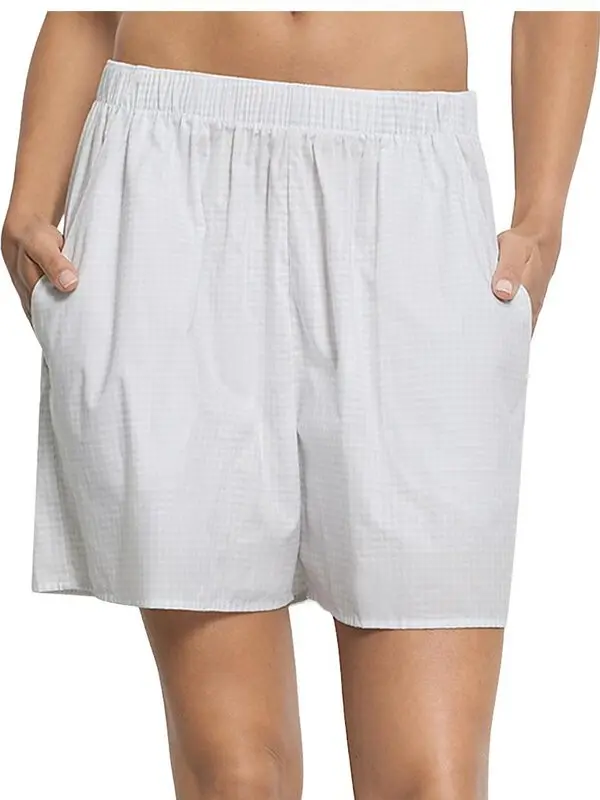 Hanro Relaxed Woven Shorts - Squared Sky