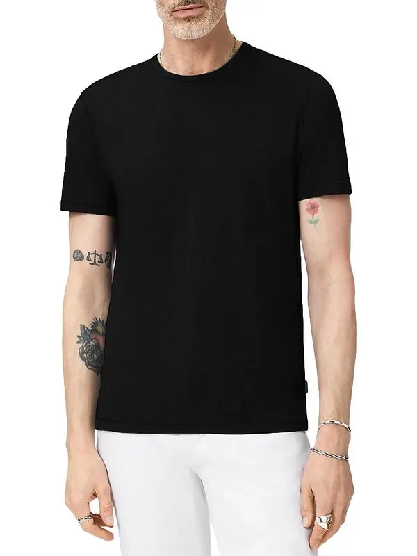 John Varvatos Bale Short Sleeve Burnout Tee - Black