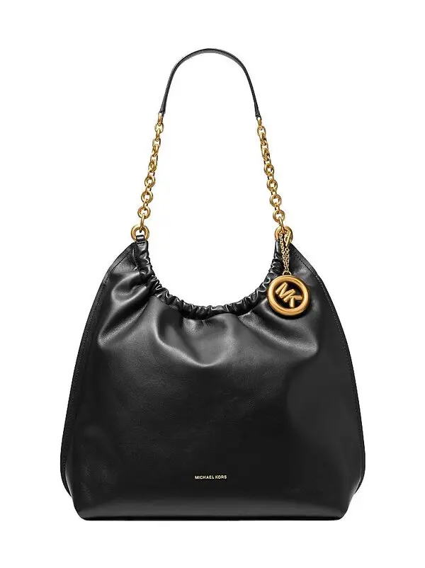 Michael Kors Indie Large Cinched Shoulder Bag - Black