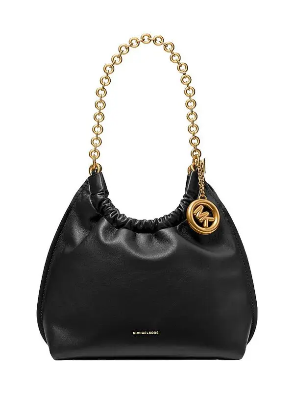 Michael Kors Indie Medium Cinched Shoulder Bag - Black