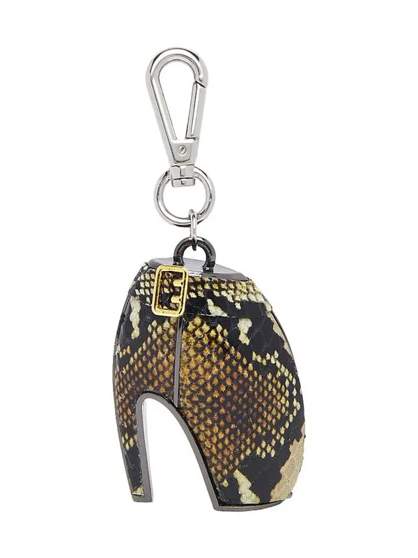 Alexander McQueen Snake Print Boot Charm - Black/multi