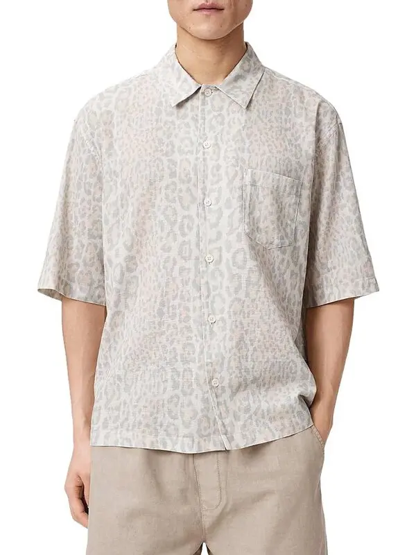 ALLSAINTS Cruz Leo Short Sleeve Shirt - Candy Yellow