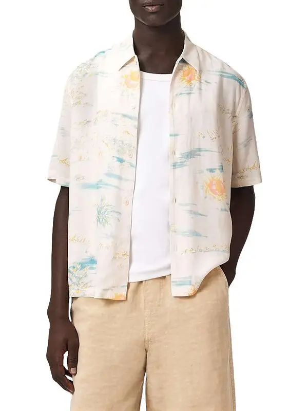 ALLSAINTS Breezer Short Sleeve Shirt - Candy Yellow