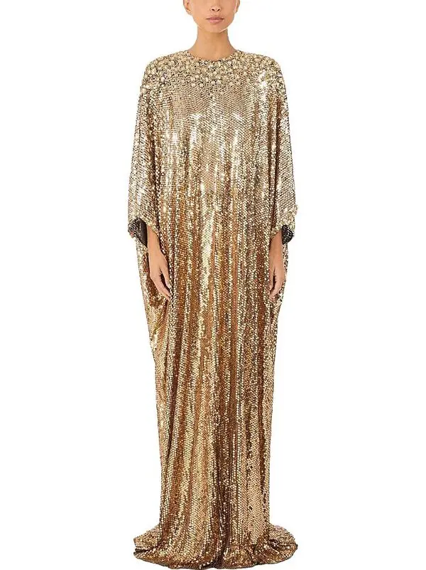 Jenny Packham Fontaine Sequin-embellished Maxi Dress - Bronze