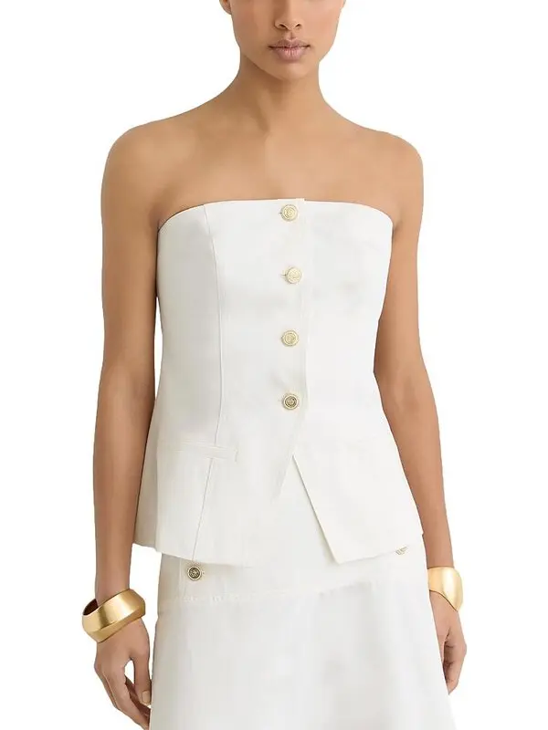 REISS Riley Waistcoat - Ivory
