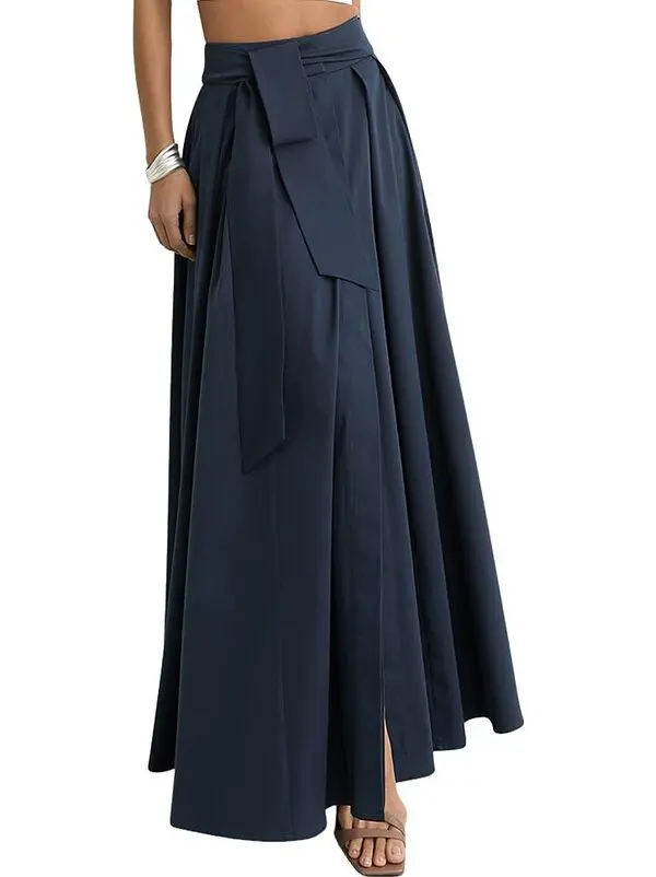 REISS Simone Maxi Skirt - Navy