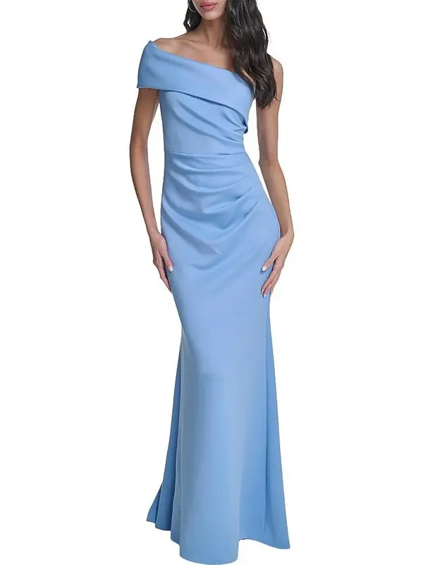 Eliza J One Shoulder Dress - Lake