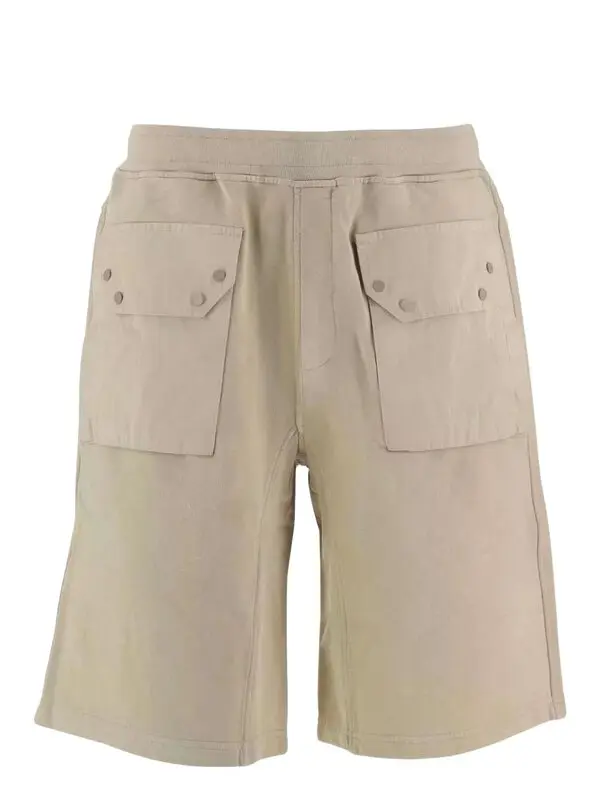 TEN C Patch-pocket Straight Hem Shorts - Neutrals