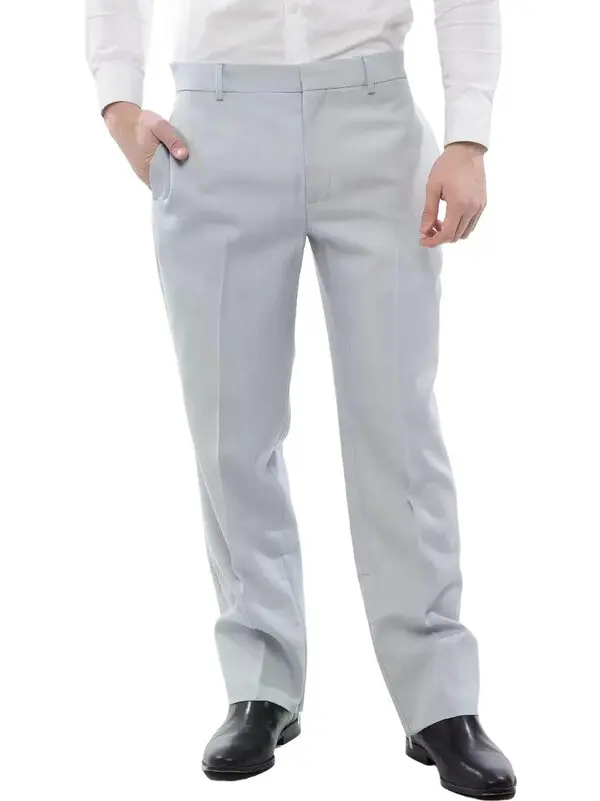 Off-White Pleated Zipped Trousers - Grey