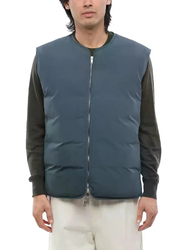 JIL SANDER Quilted Zip-front Vest - Blue