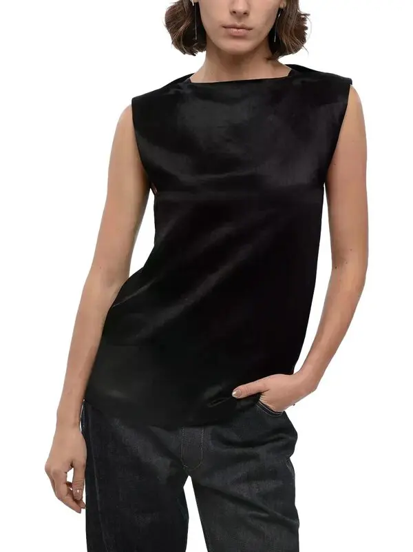 JIL SANDER Sleeveless Crew-neck Top - Black