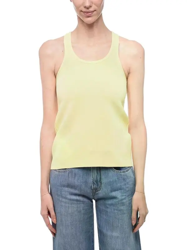 JIL SANDER Ribbed Racer-back Top - Yellow