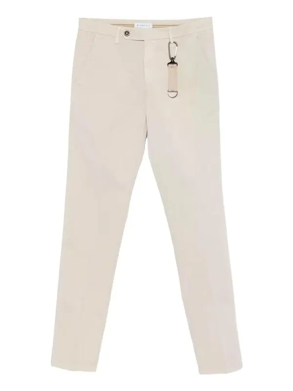 MANUEL RITZ Slim-cut Trousers - Neutrals