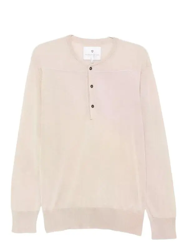 SEVEN GAUGE Buttoned Sweater - Neutrals