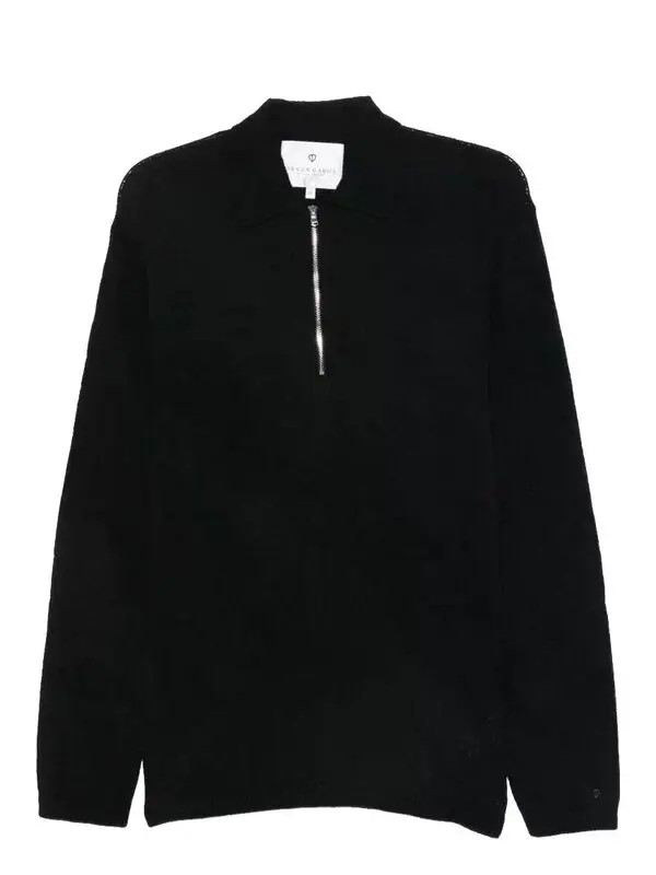 SEVEN GAUGE Zip-fastening Polo Shirt - Black