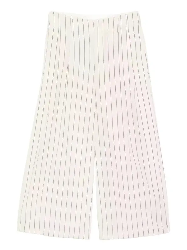 MAISON JEJIA Charlize Striped Wide-leg Trousers - Neutrals