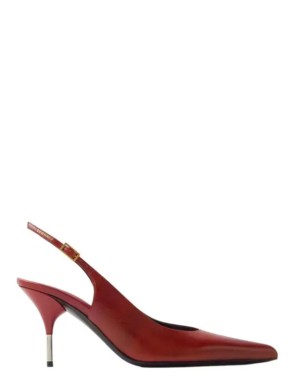 Versace Leather Pumps - Red