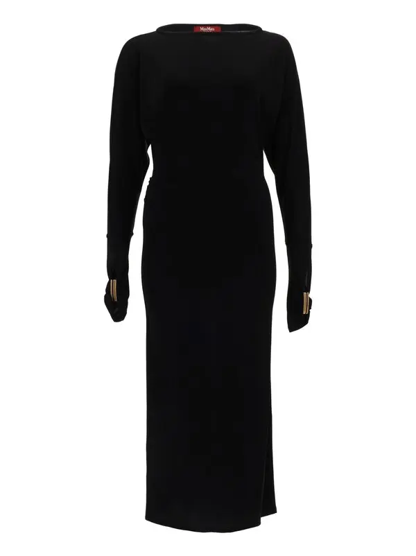 Max Mara Abito "salvo" Con Drappeggio - Black