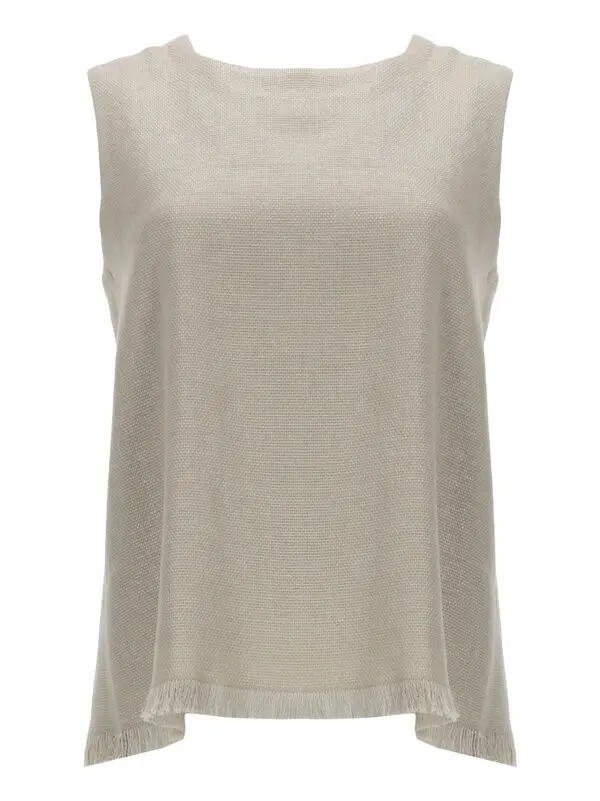 Max Mara Anika Linen Top - Beige