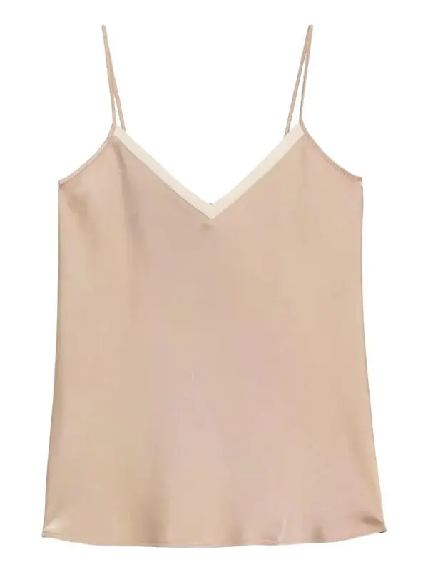 PENNYBLACK Satin-finish V-neck Top - Brown
