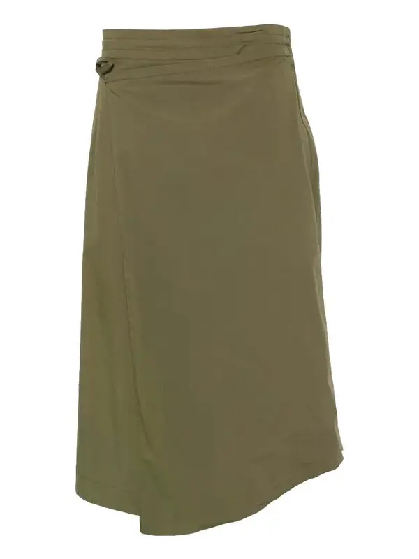 NIU Buckle-detail Wrap Midi Skirt - Green