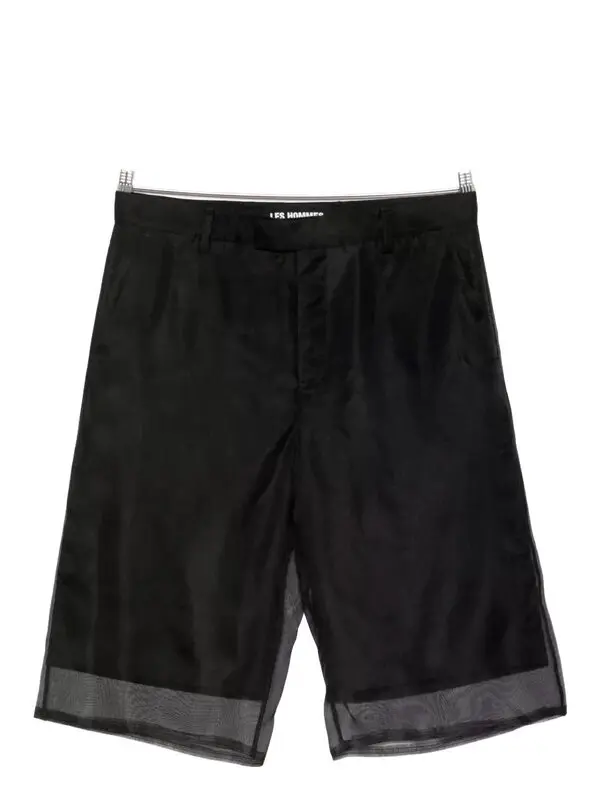 LES HOMMES Belt-loop Shorts - Black