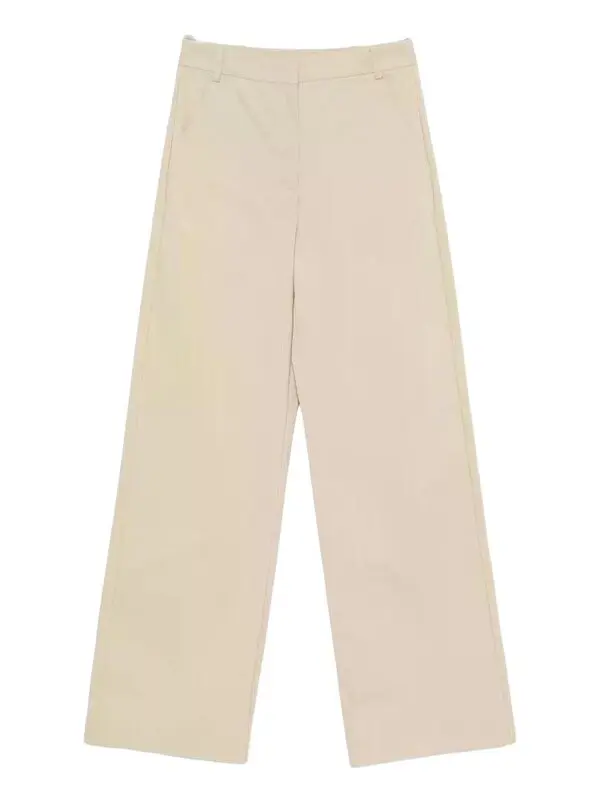 Patrizia Pepe Logo-detail Trousers - Neutrals