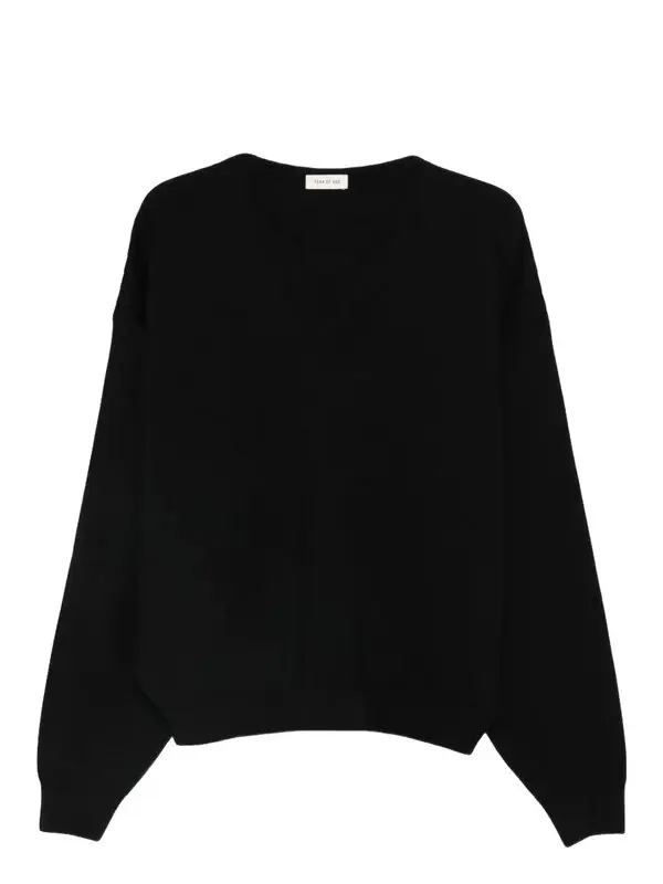 Fear Of God Henley Long-sleeve Sweater - Black