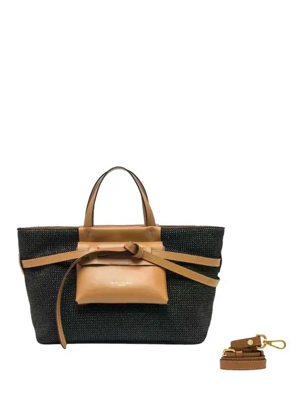 GIANNI CHIARINI Belty Woven Tote - Black