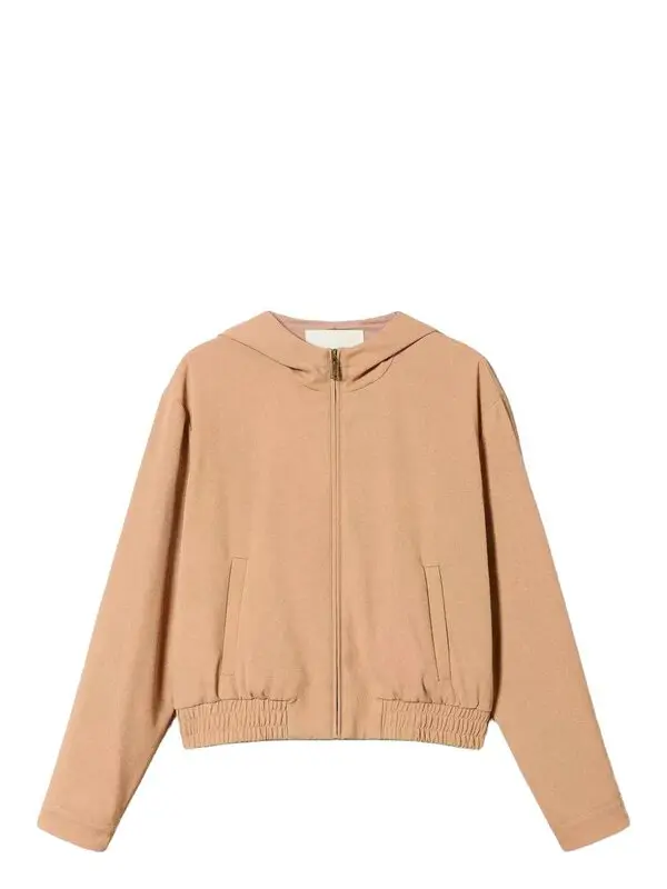 TWINSET Macramé Lace Bomber Jacket - Neutrals