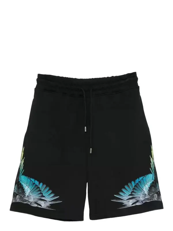 COUNTY OF MILAN Wings-motif Shorts - Black