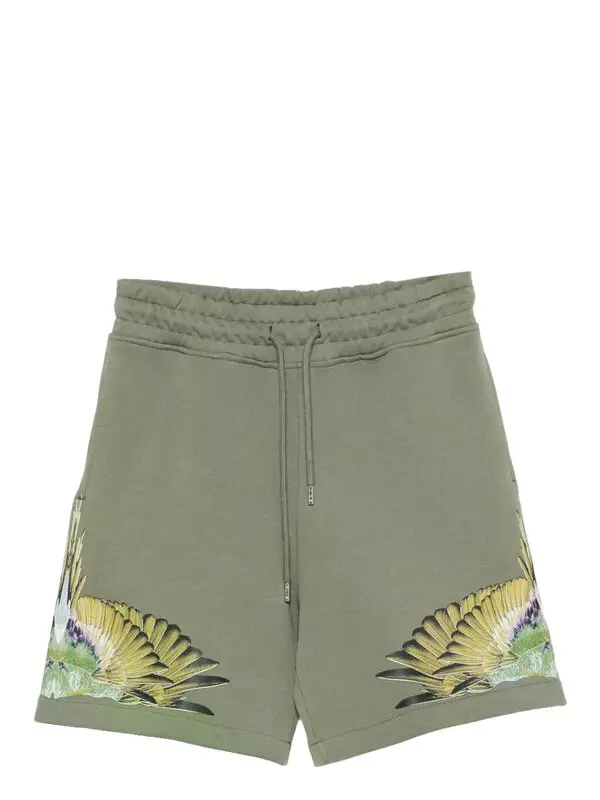 COUNTY OF MILAN Wings-motif Shorts - Green