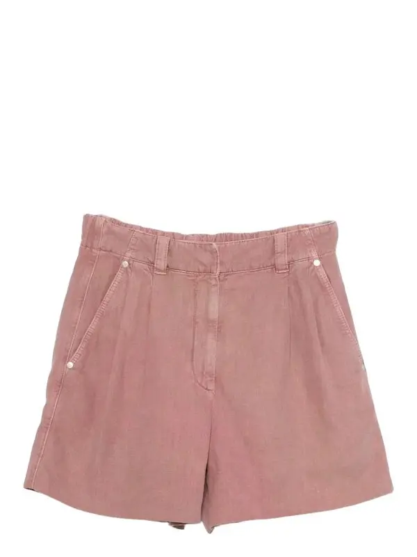 Brunello Cucinelli Garment-dyed Pleated Shorts - Pink