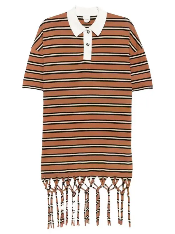 Nanushka Benigna Striped Mini Dress - Brown