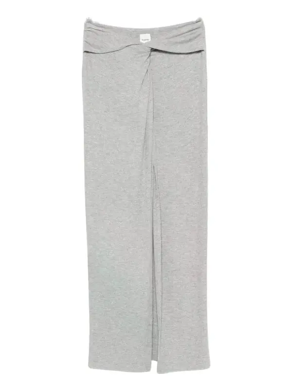 Nanushka Carlene Twisted-front Maxi Skirt - Grey