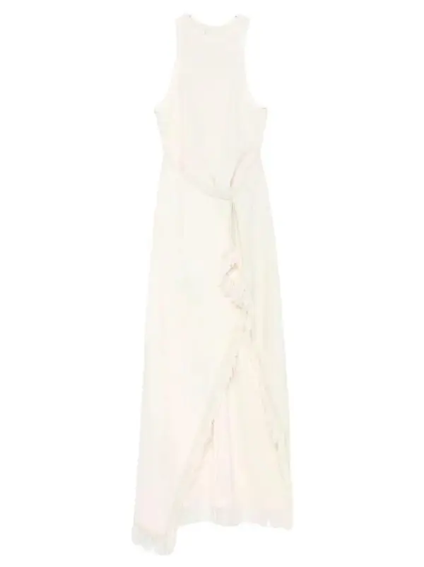 Nanushka Rayen Draped Midi Dress - Neutrals