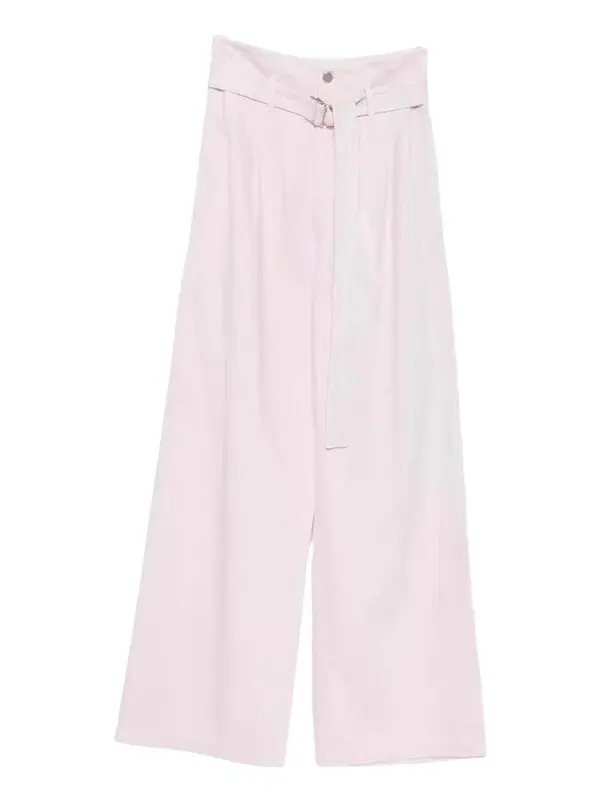 AGOLDE Corset Belted Wide Leg Jeans - Pink