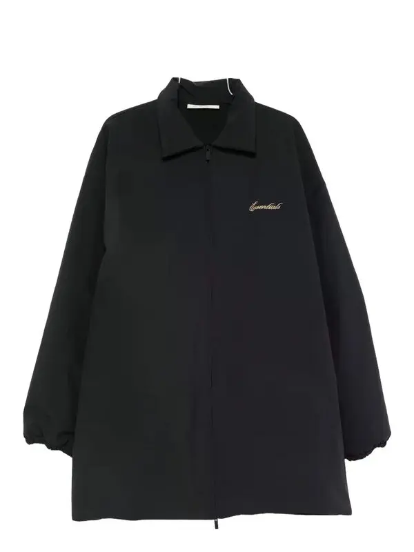 Fear Of God Logo-embroidered Coat - Black