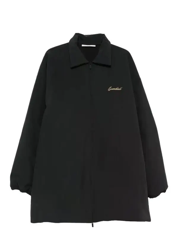 Fear Of God Logo-embroidered Coat - Black