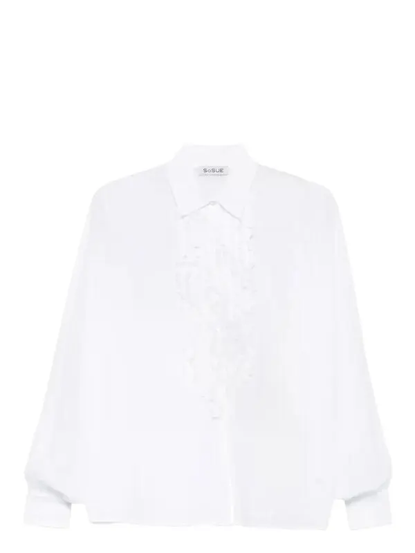 SOSUE Antonia Ruffled Shirt - White