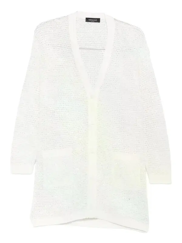 Fabiana Filippi Sequin-embellished Open-knit Cardigan - White