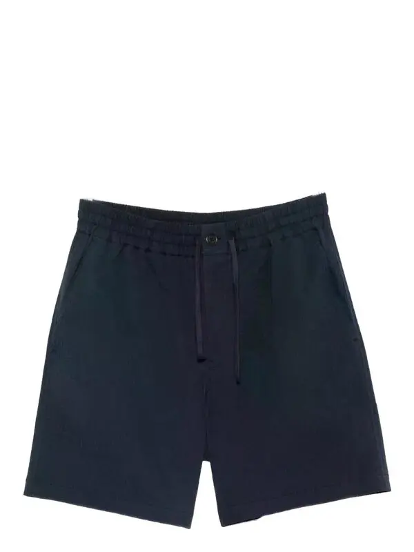 Maison Kitsuné Drawstring Seersucker Shorts - Blue