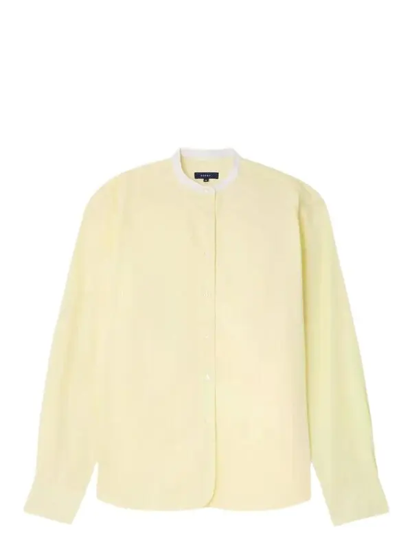 Soeur Bermudes Band-collar Shirt - Yellow